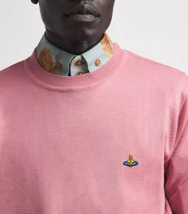 VIVIENNE WESTWOOD Alex Wool Crew Neck Jumper - Pink