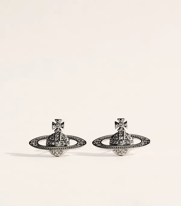 VIVIENNE WESTWOOD Mini Bas Relief Orb Earrings - Black