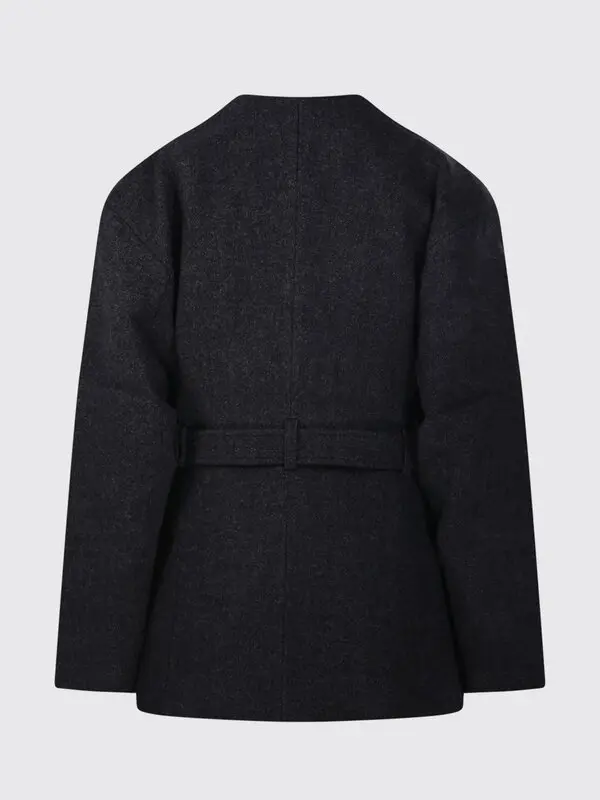 GANNI Short Single-breasted Belted Wool And Cashmere Coat