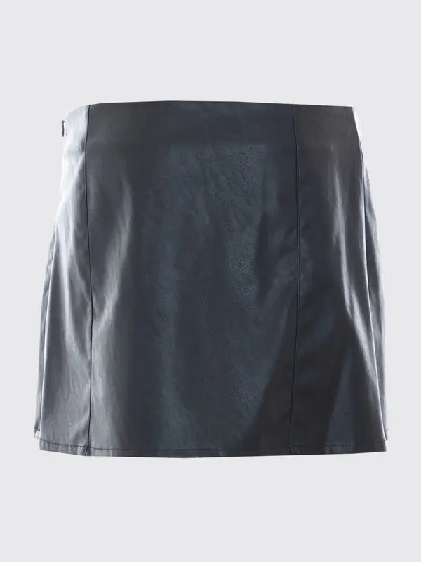 Pinko Leather Buckled Pleated Mini Skirt