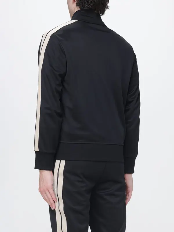 Palm Angels High Neck Zip-up Technical Fabric Sweatshirt