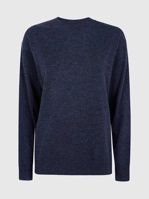 PAROSH P.a.r.o.s.h. Crewneck Sweater In Pure Cashmere With Dropped Shoulders - Grey