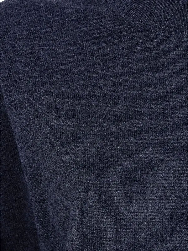 PAROSH P.a.r.o.s.h. Crewneck Sweater In Pure Cashmere With Dropped Shoulders - Grey