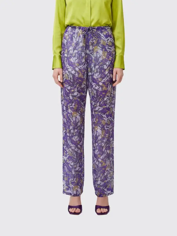 Dries Van Noten Abstract Print Viscose Trousers