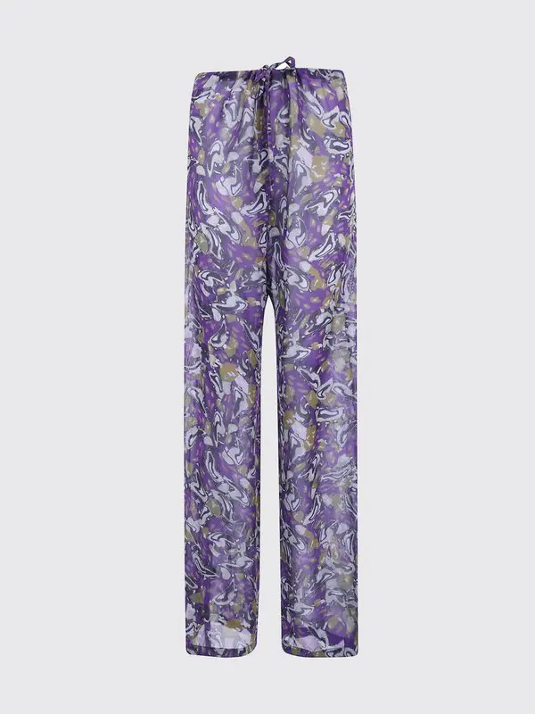 Dries Van Noten Abstract Print Viscose Trousers