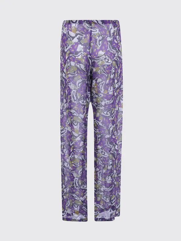 Dries Van Noten Abstract Print Viscose Trousers