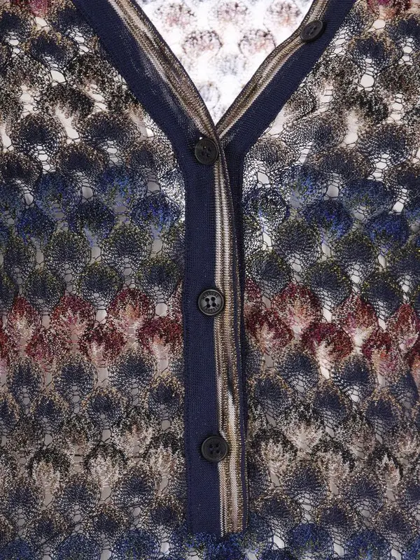 Missoni Slim Fit Striped Lurex Cardigan