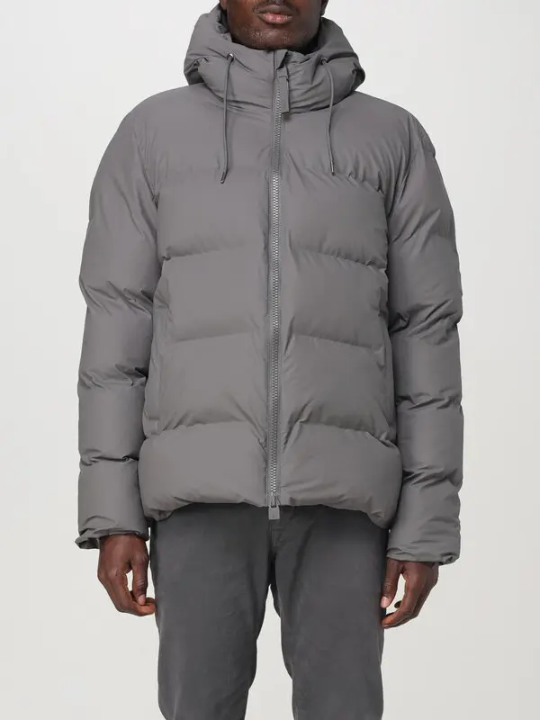 Rains Puffer Jacket With Drawstring Hood