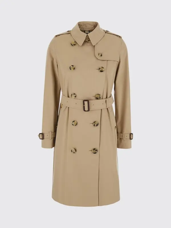 Burberry Double Breasted Cotton Trench Coat