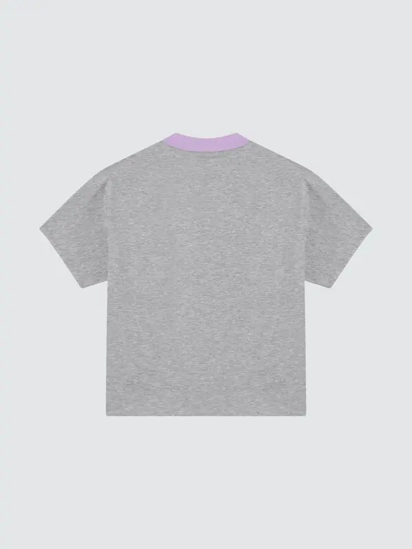Versace Cotton T-shirt With Printed Logo - Grey 1