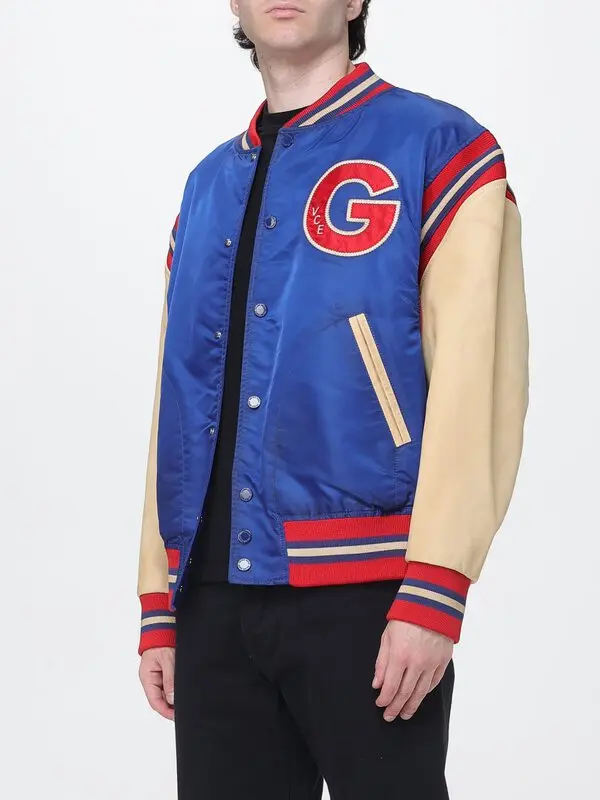 GOLDEN GOOSE College-style Nylon Bomber Jacket With Contrasting Logo