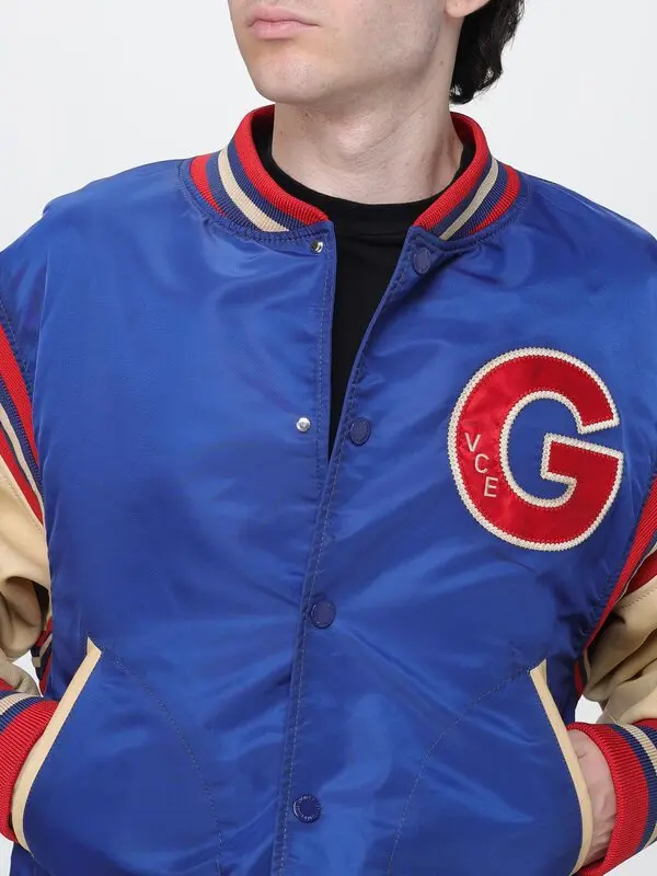 GOLDEN GOOSE College-style Nylon Bomber Jacket With Contrasting Logo