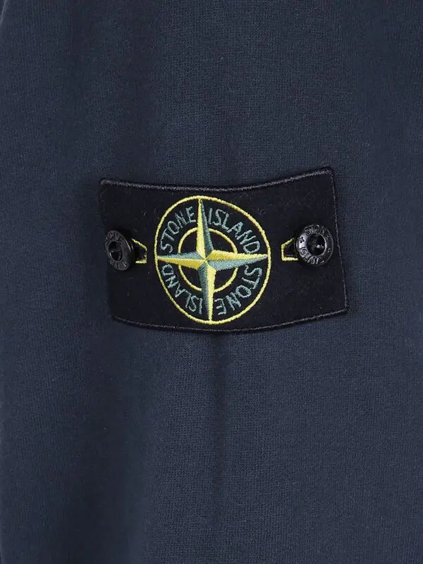 Stone Island Half-zip Cotton Turtleneck Sweatshirt With Compass Logo Patch - Green