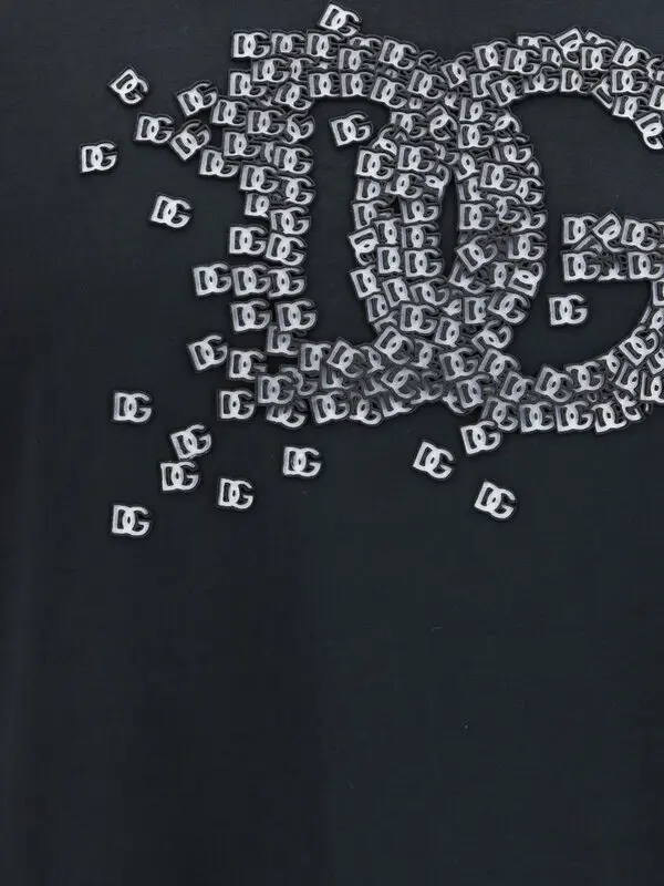 Dolce & Gabbana Crewneck Cotton T-shirt With Dg Monogram