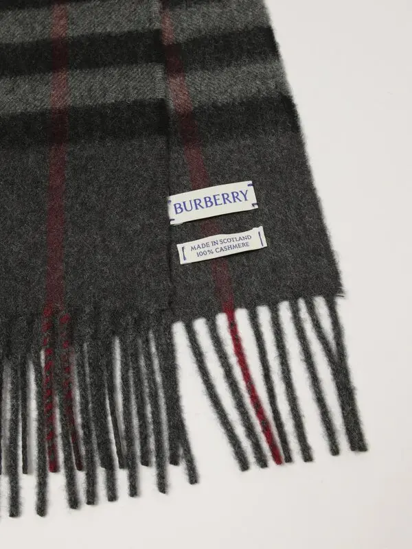 Burberry Vintage Check Cashmere Scarf With Fringed Edges
