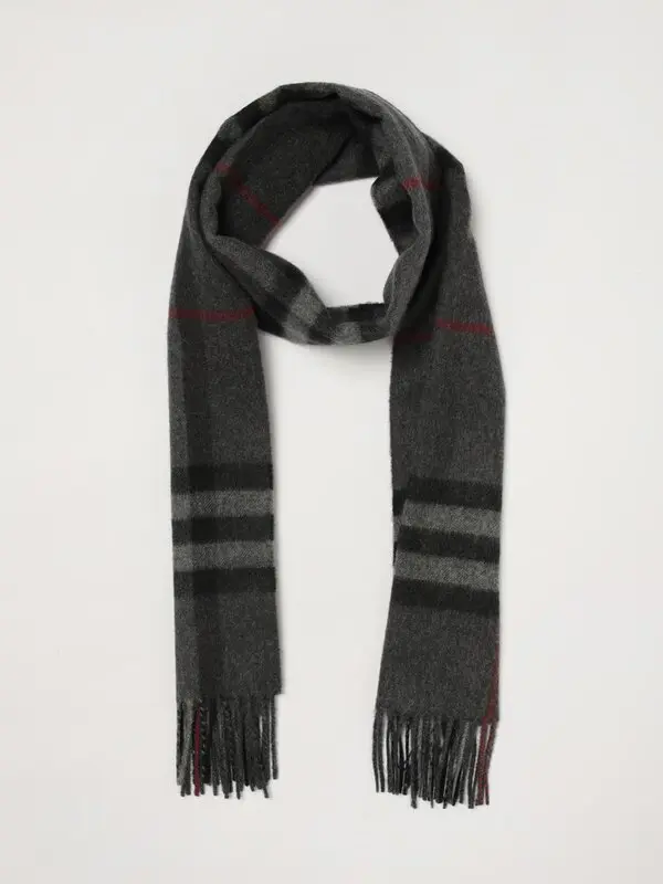 Burberry Vintage Check Cashmere Scarf With Fringed Edges