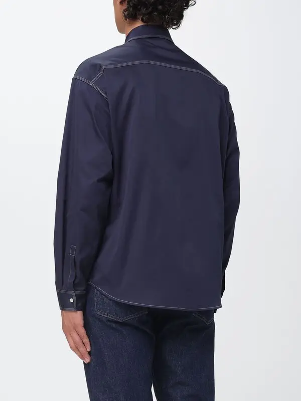 Fendi Cotton Shirt With Classic Collar And Patch Pocket