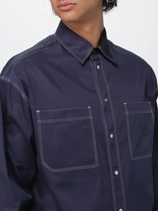 Fendi Cotton Shirt With Classic Collar And Patch Pocket