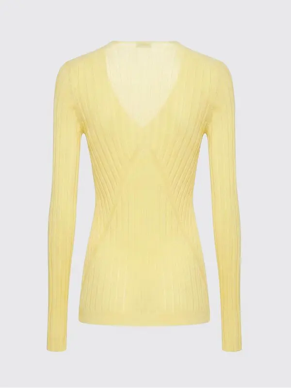 JIL SANDER Slim Fit Ribbed V-neck Sweater In Cashmere And Silk - Lime