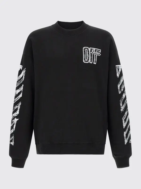 Off-White Oversized Cotton Sweatshirt With Arrow And Diag Print