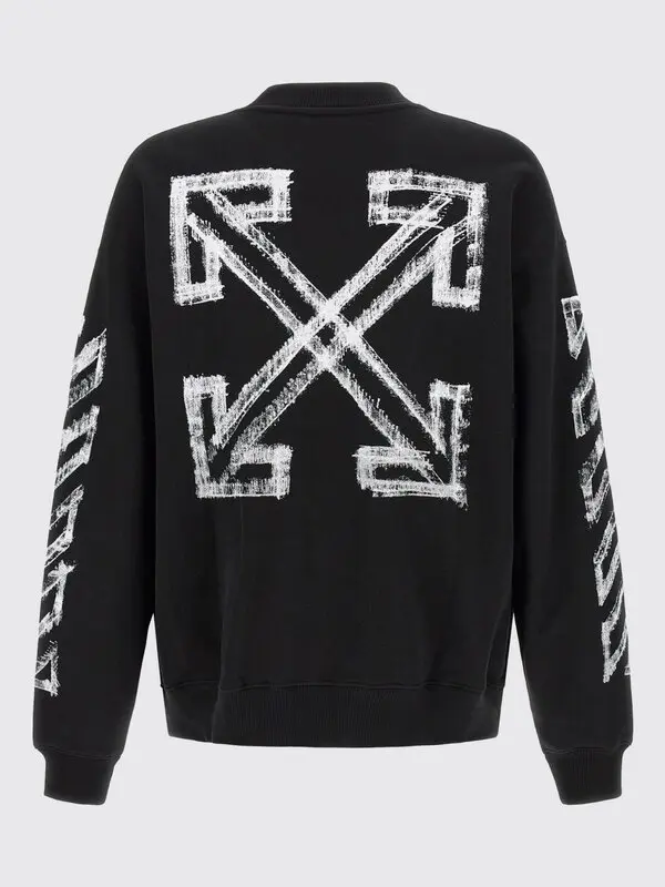 Off-White Oversized Cotton Sweatshirt With Arrow And Diag Print