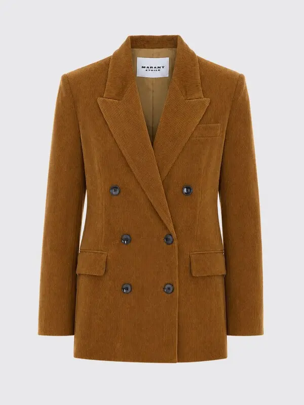 Isabel Marant Étoile Double-breasted Velvet Blazer With Peak Lapels
