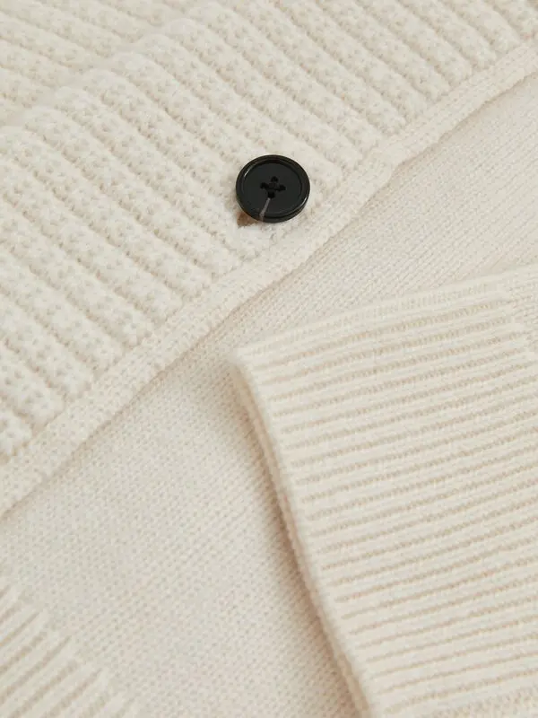REISS Wool-cashmere Button-neck Jumper