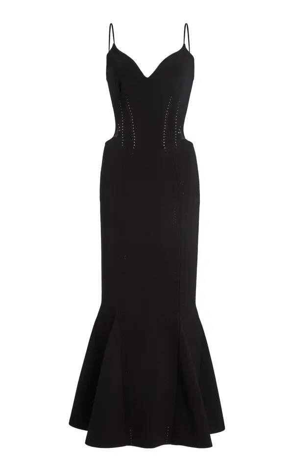 Givenchy Knitted Ruffled Midi Dress