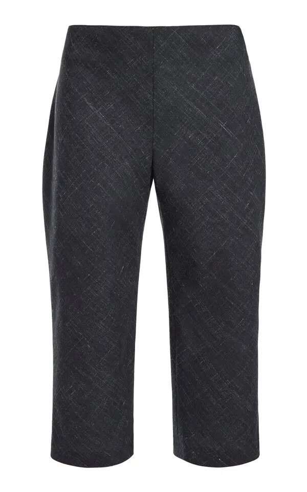 Christopher Esber Banyan Wool-linen Capri Pants