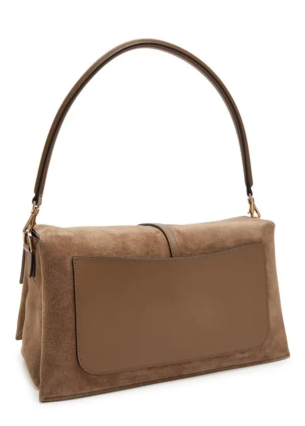 TOD'S Suede Shoulder Bag - Light Brown