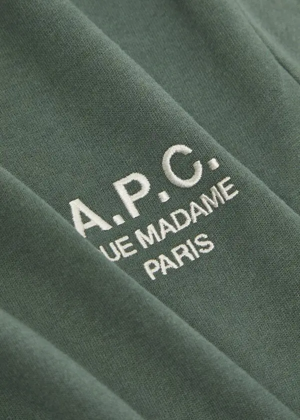 A.p.c. Rue Madame Logo-embroidered Cotton T-shirt - Green