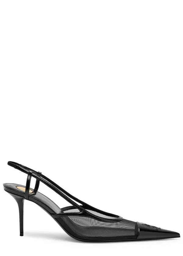 Saint Laurent Jerry 80 Slingback Leather Pumps