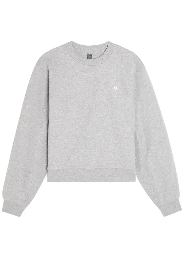 Stella McCartney Adidas X Logo-print Cropped Cotton Sweatshirt