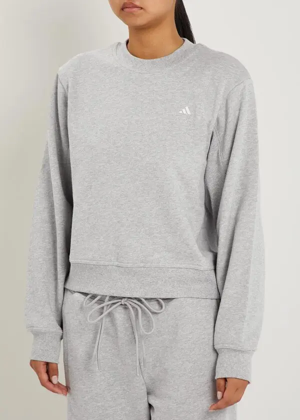 Stella McCartney Adidas X Logo-print Cropped Cotton Sweatshirt