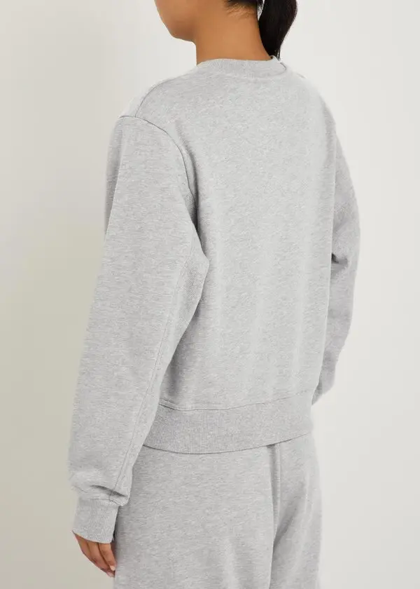 Stella McCartney Adidas X Logo-print Cropped Cotton Sweatshirt