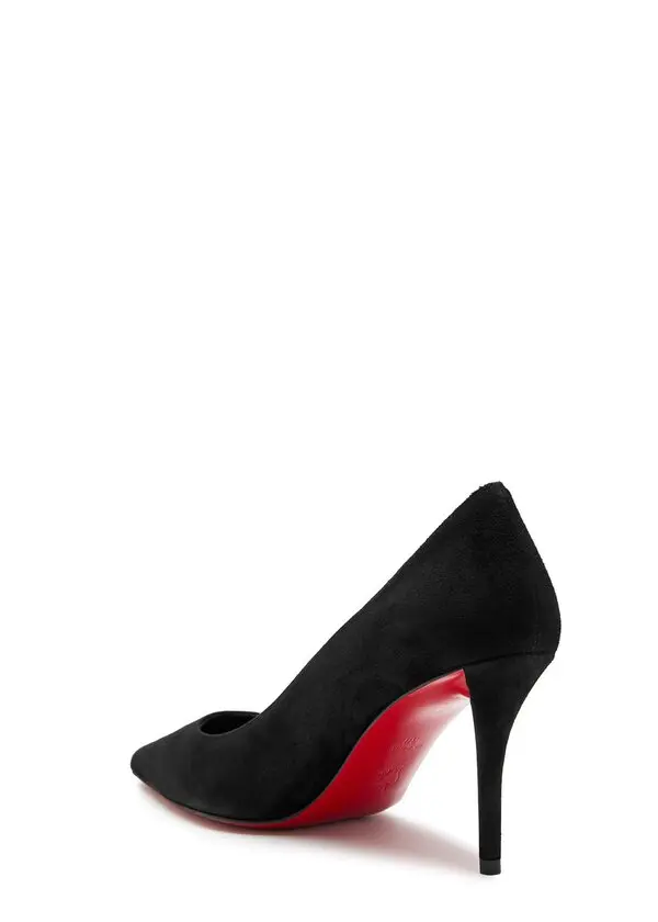 CHRISTIAN LOUBOUTIN Miss Z 80 Velour Pumps