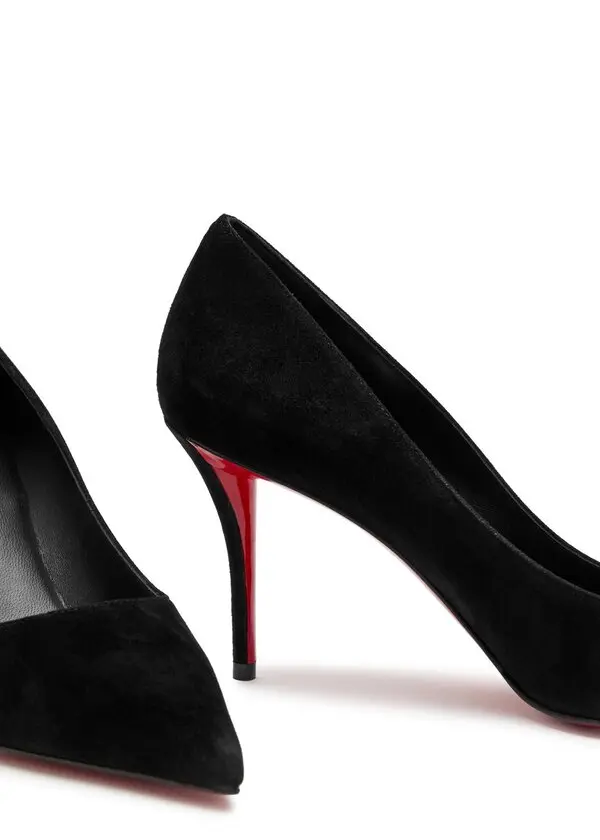 CHRISTIAN LOUBOUTIN Miss Z 80 Velour Pumps