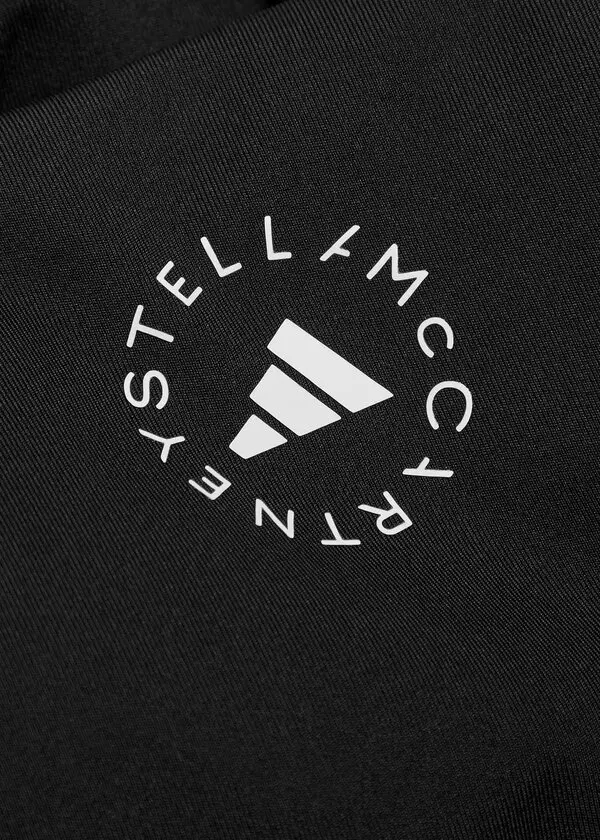 Stella McCartney Adidas X Logo-print Cropped Stretch-jersey Top