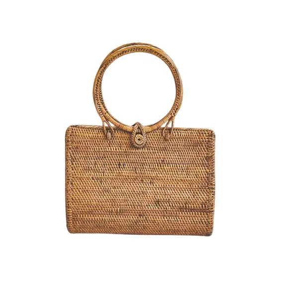 OHSUN Neutrals / Iris Rattan Handbag