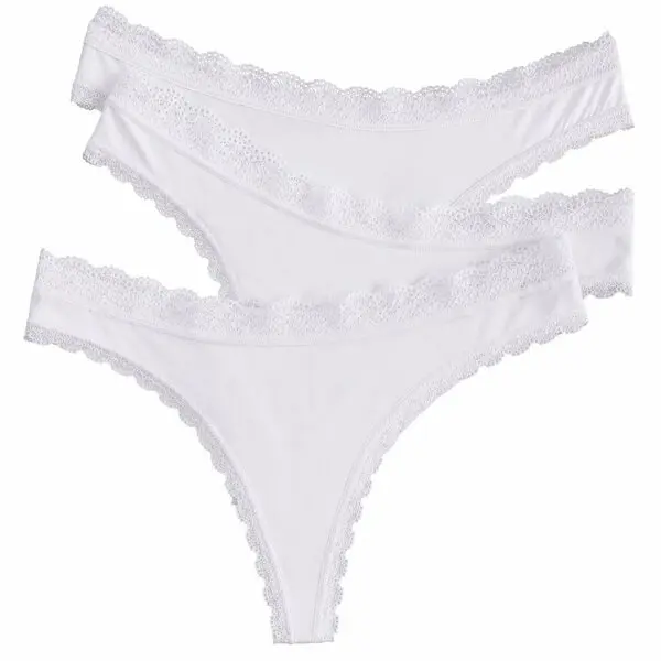 BUMBOO LONDON Three-pack Thong - White