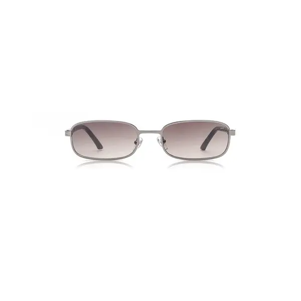 A. Kjærbede Silver / Grey Noah Sunglasses Striped Horn - Silver/grey