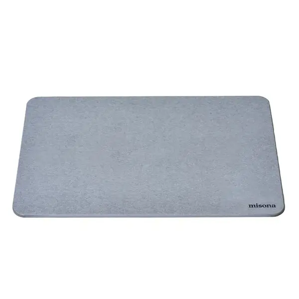 Misona Large Diatomite Stone Bath Mat 50 X 80cm - Grey