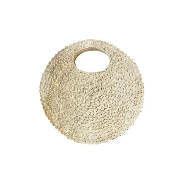 OHSUN Neutrals Finny Straw Handbag Vanilla