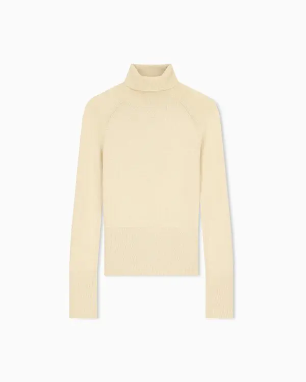 Armani Exchange Regular Fit Pullover In Recycled Viscose And Metallic Fiber