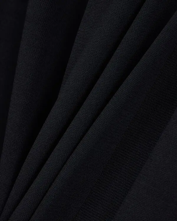 Armani Exchange Regular Fit Trousers Knitted Recycled Viscose - Black