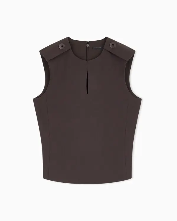 Armani Exchange Recycled Crepe Regular Fit Top