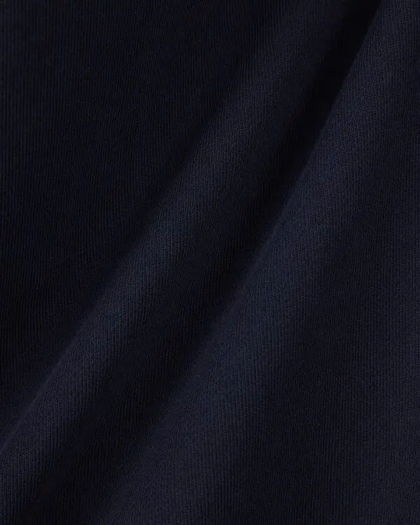 Armani Exchange Regular Fit Trousers In Cotton French Terry - Navy Blue