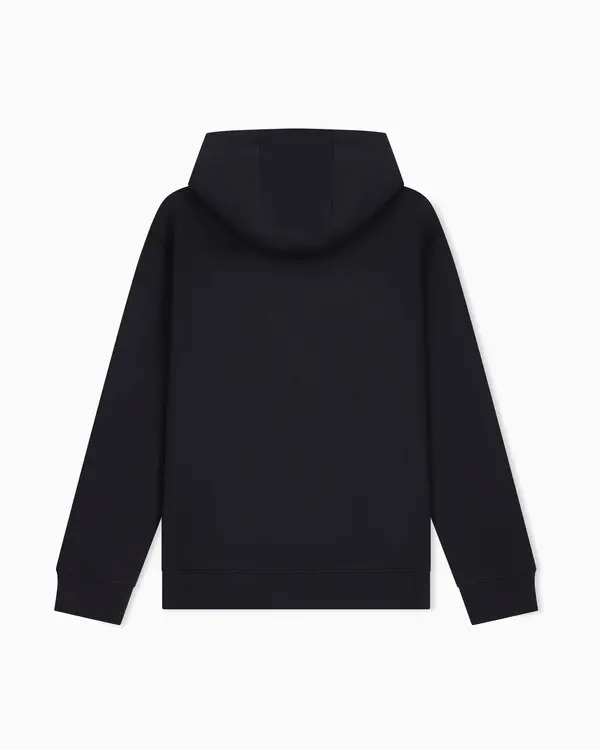 Armani Exchange Bonded Stretch Cotton Hoodie - Black