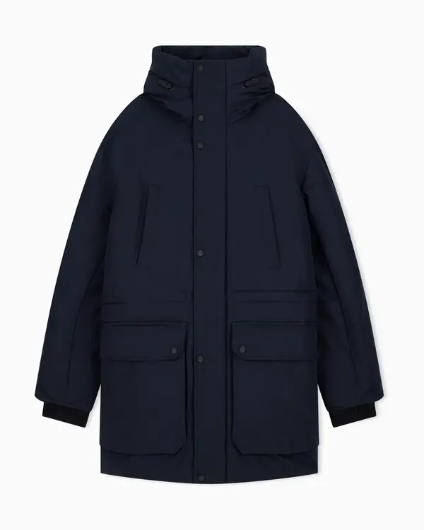 Armani Exchange Padded Trench Coat With Rib Details
