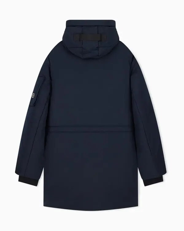 Armani Exchange Padded Trench Coat With Rib Details